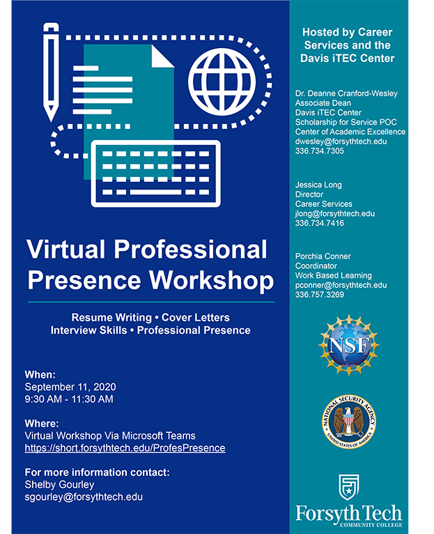 Virtual Professional Presence Workshop – Forsyth Tech: CAE Southeastern ...